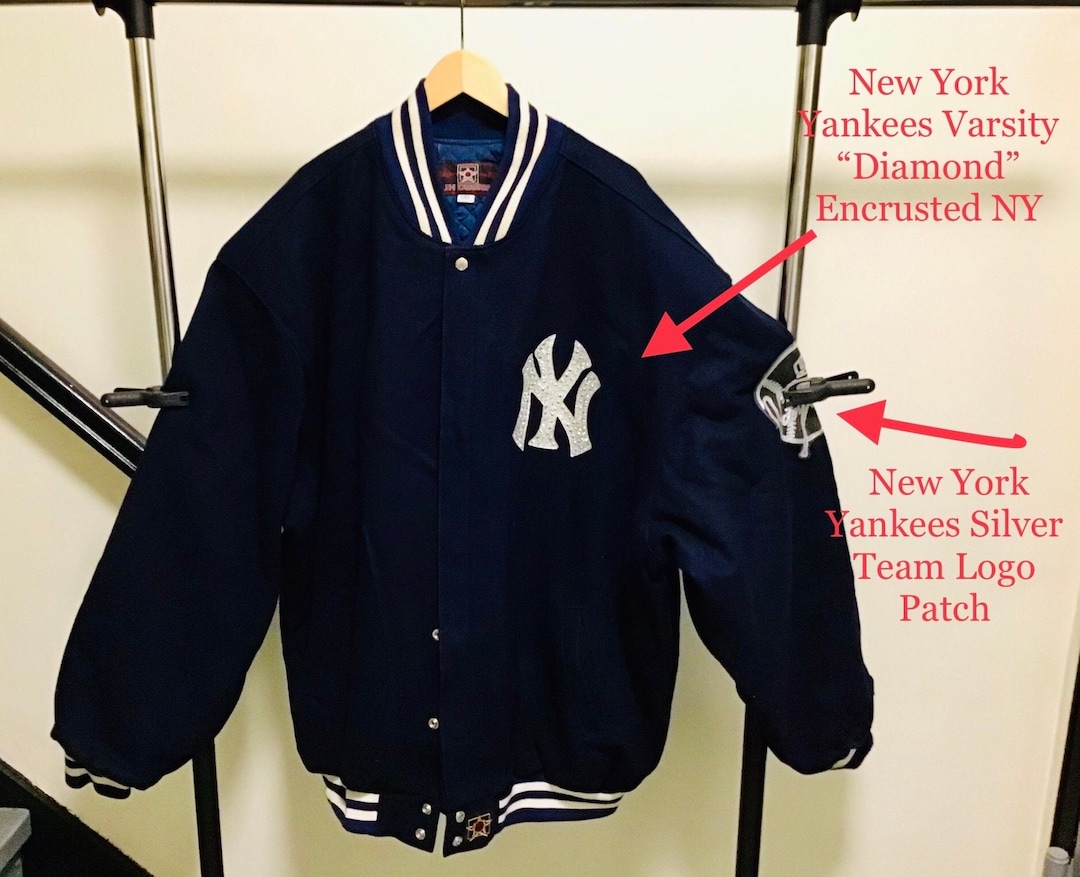 JH Design New York Yankees Wool Varsity Jacket W/ Leather Lettering 6XL ...