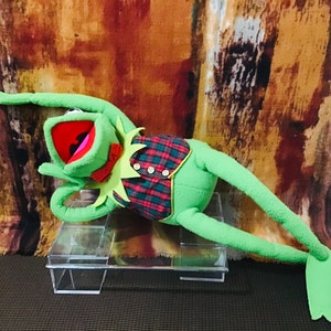 Vintage 24 Eden Macys Kermit the Frog Plaid Vest & Bow Tie Muppet Plush ...