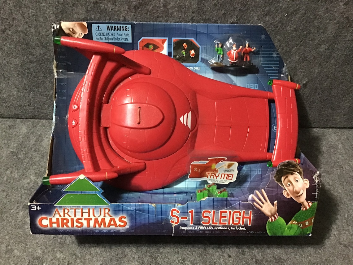 Arthur Christmas Vehicle S1 Sleigh w/ Figures & Gift | Etsy