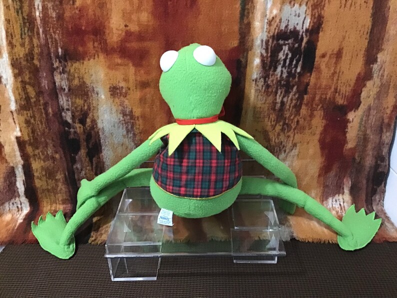 Vintage 24 Eden Macys Kermit the Frog Plaid Vest & Bow Tie Muppet Plush ...