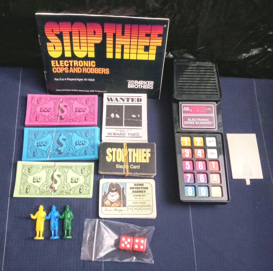Vintage 1979 STOP THIEF Game Electronic Cops Robbers Board Game - Etsy