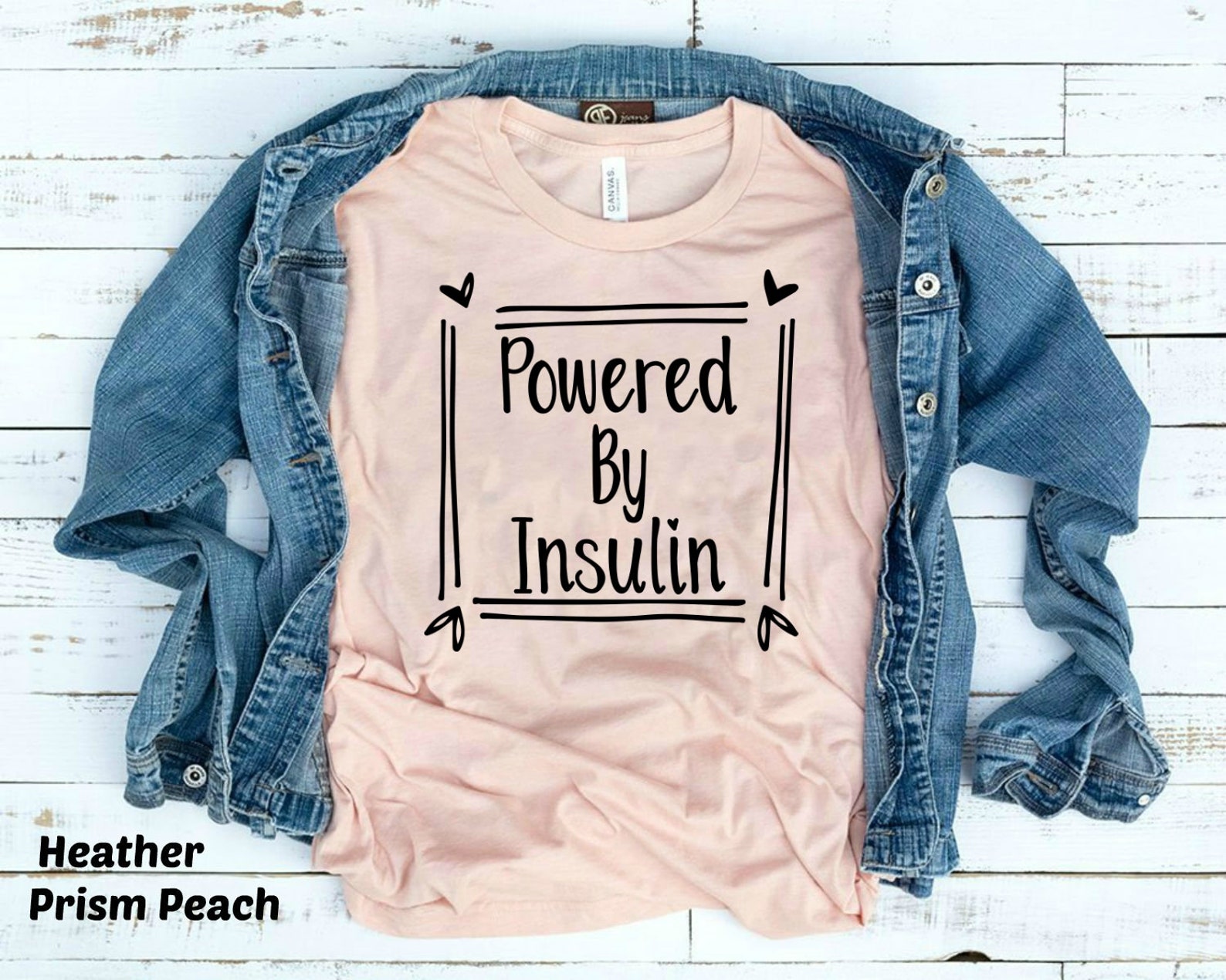 Type 1 Diabetes Shirt - Diabetes Awareness Shirt - Powered by Insulin ...