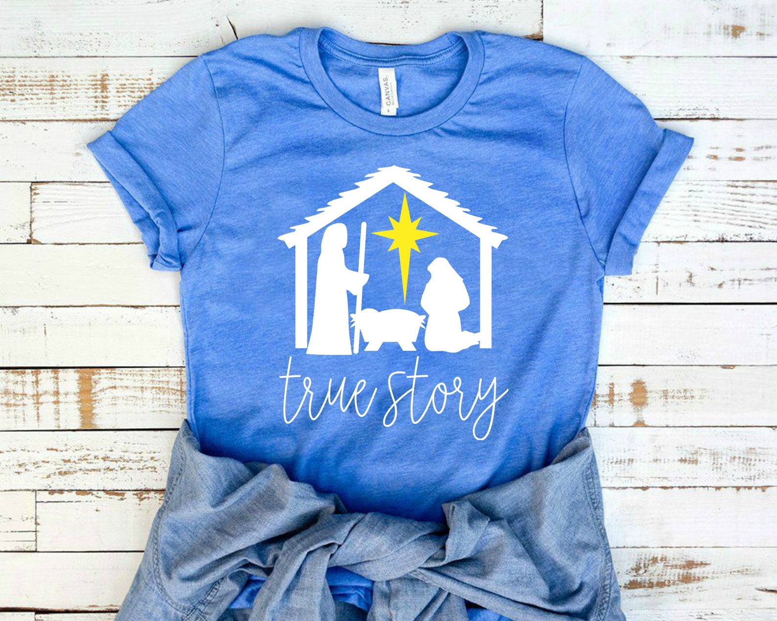 True Story Shirt Nativity Shirt Religious Christmas Shirt | Etsy