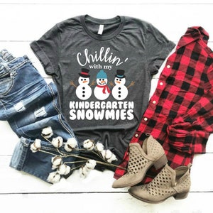 Christmas Shirt for Kindergarten Teachers - Chillin With My ...
