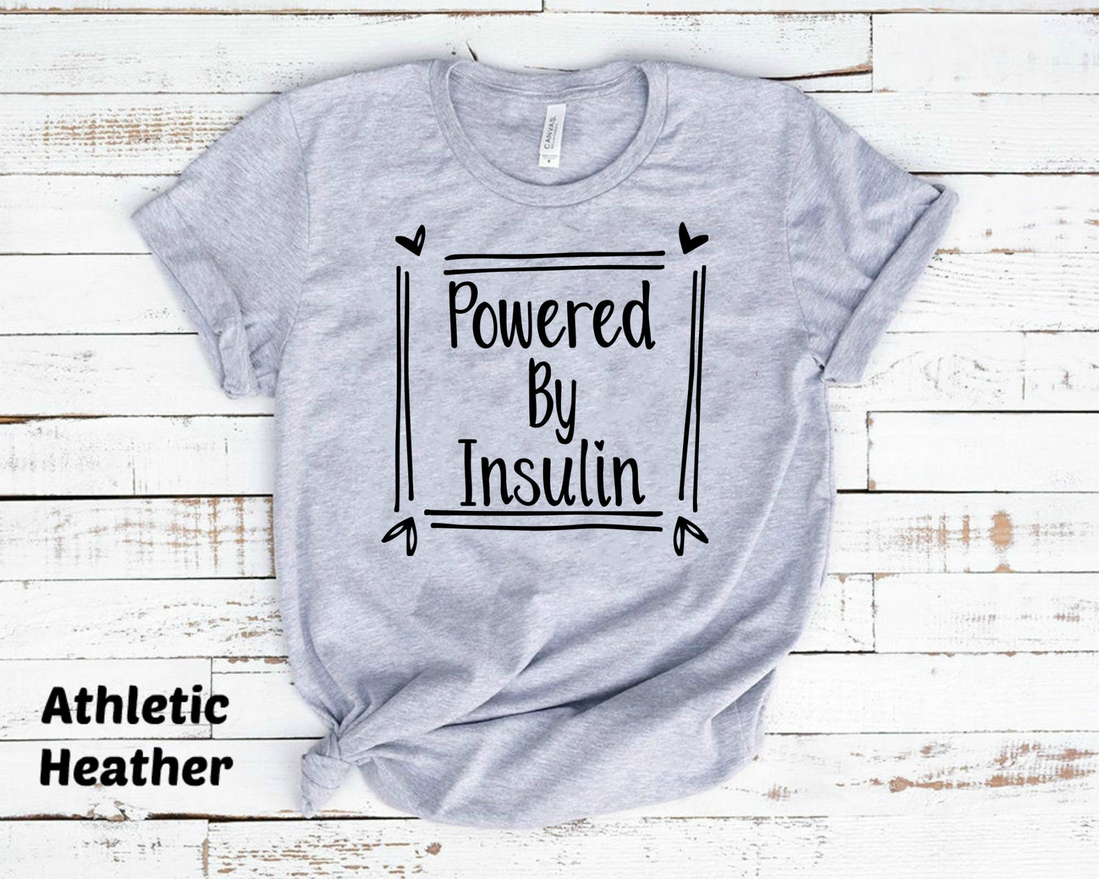 Type 1 Diabetes Shirt - Diabetes Awareness Shirt - Powered by Insulin ...