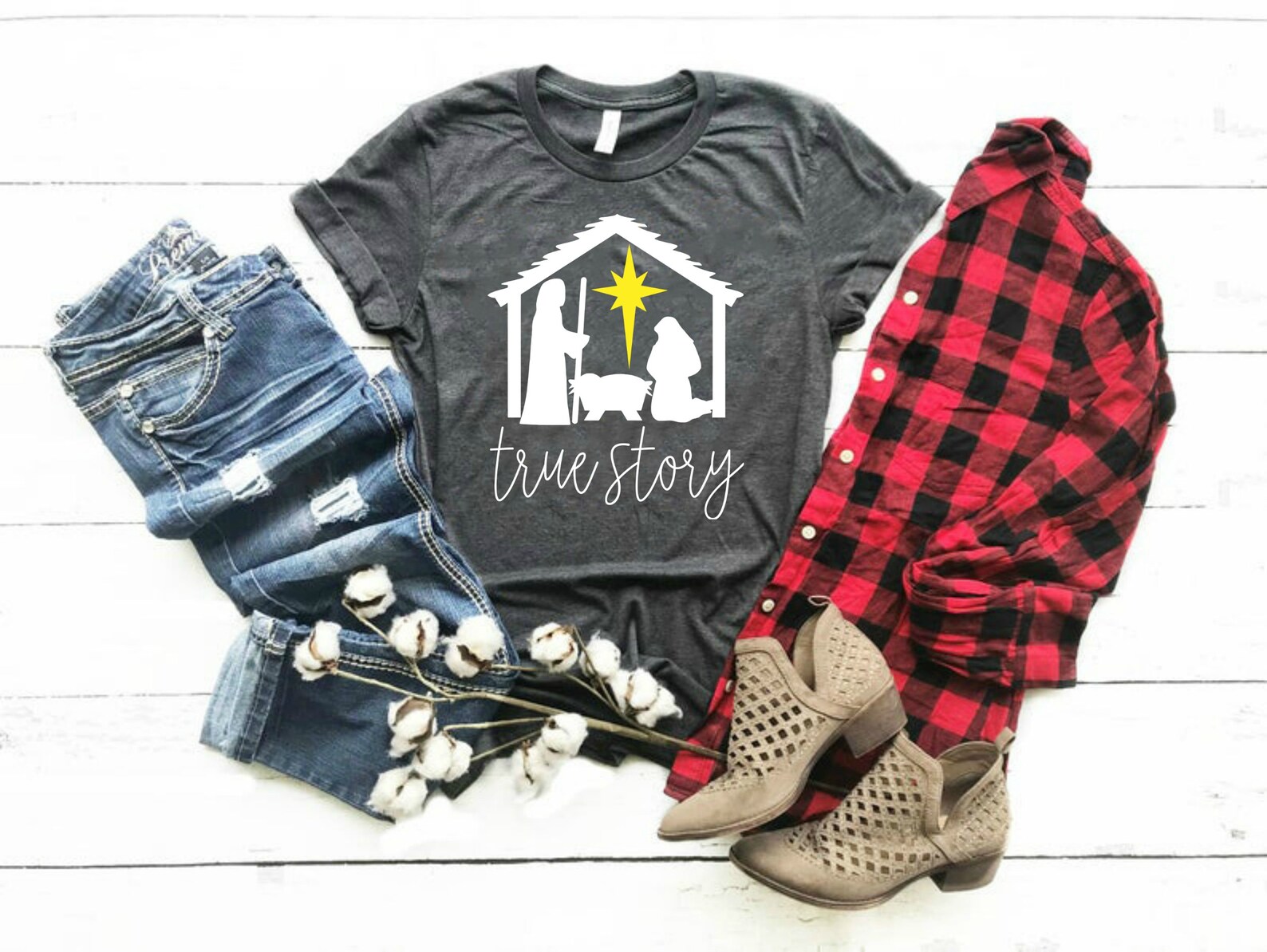 True Story Shirt Nativity Shirt Religious Christmas Shirt | Etsy