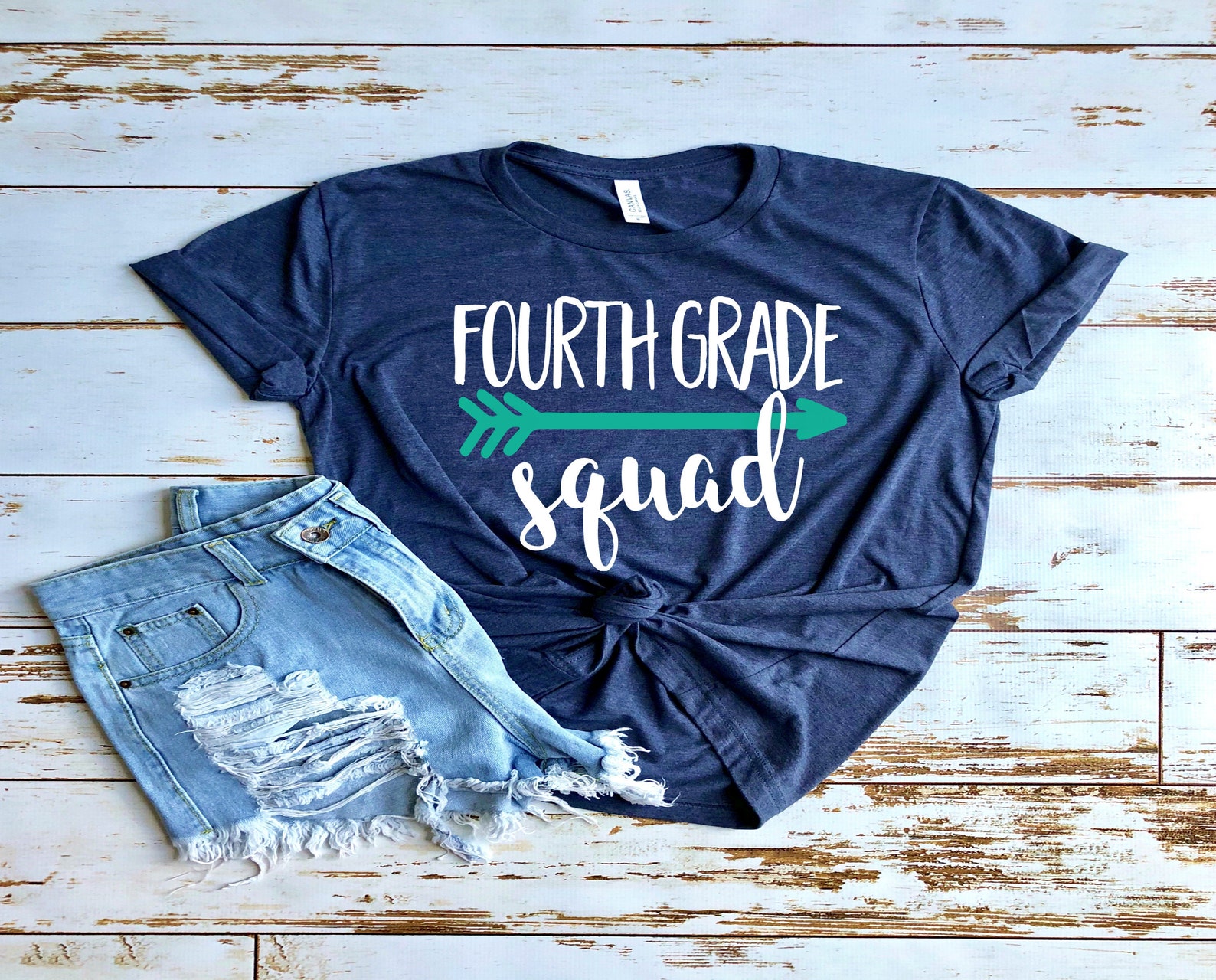4th Grade Teacher T-Shirt Fourth Grade Squad Teacher | Etsy