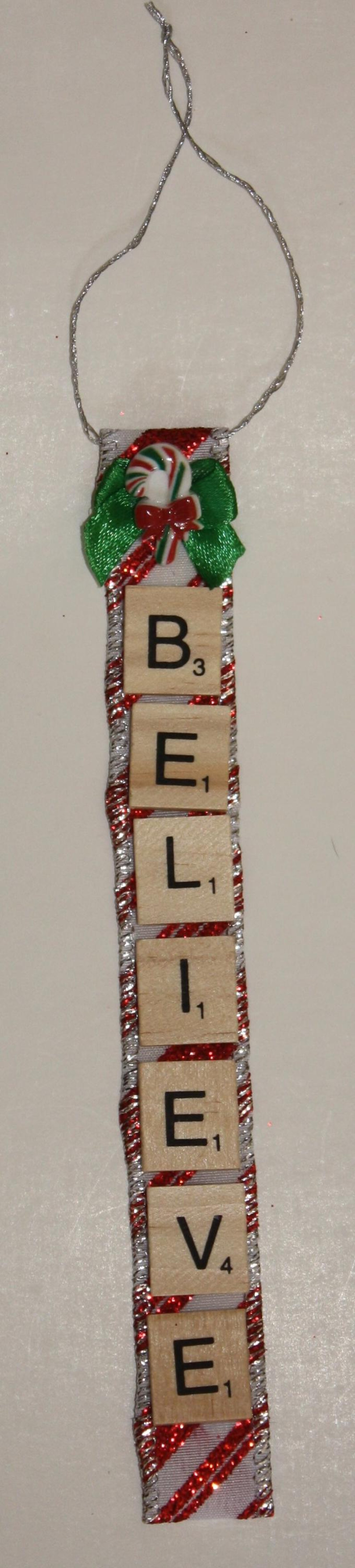 Christmas Ornament With Tile Letters Red and White--you Choose From ...