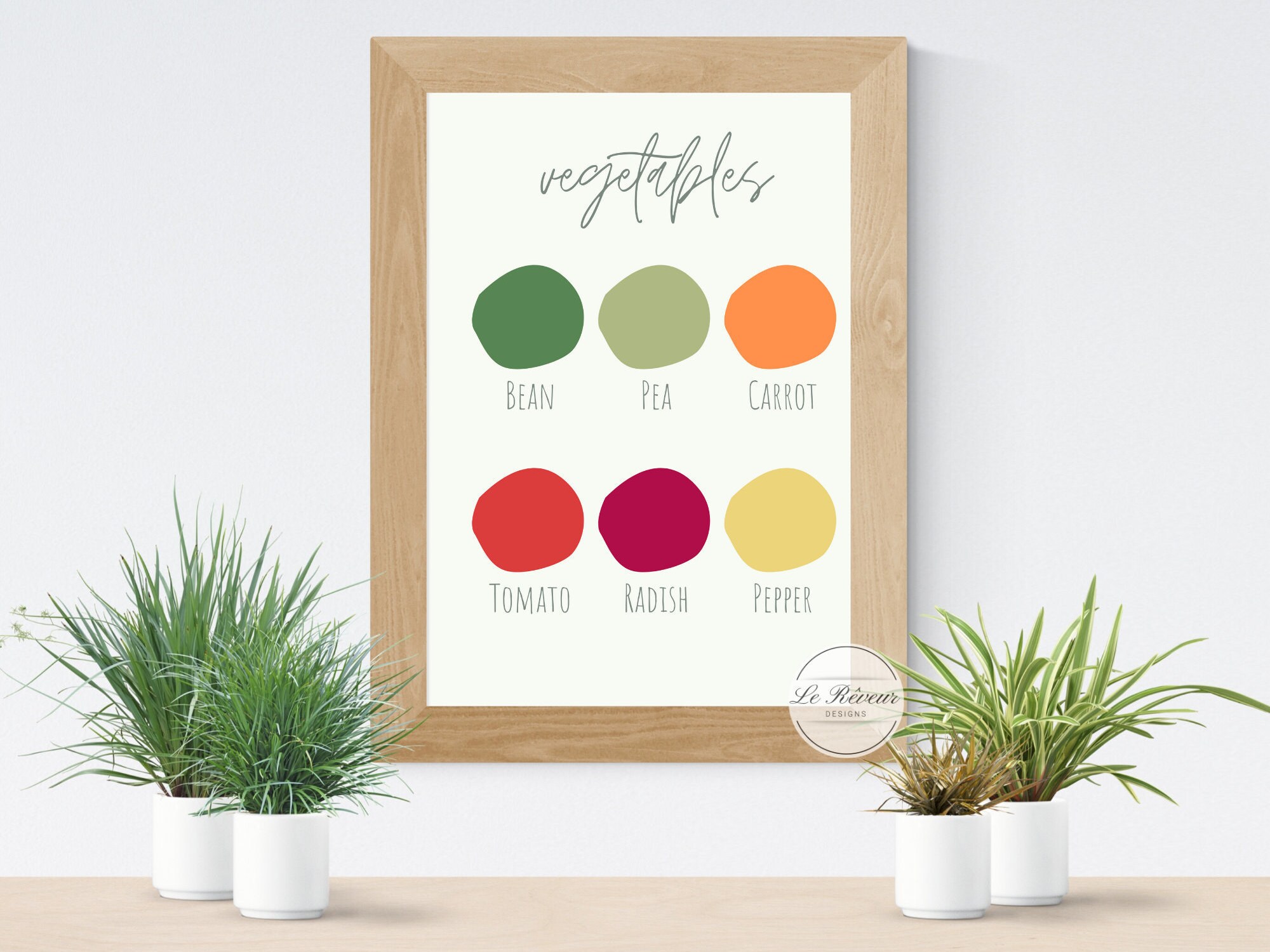 Color Palette | Vegetables | Downloadable Digital Wall Art - Etsy