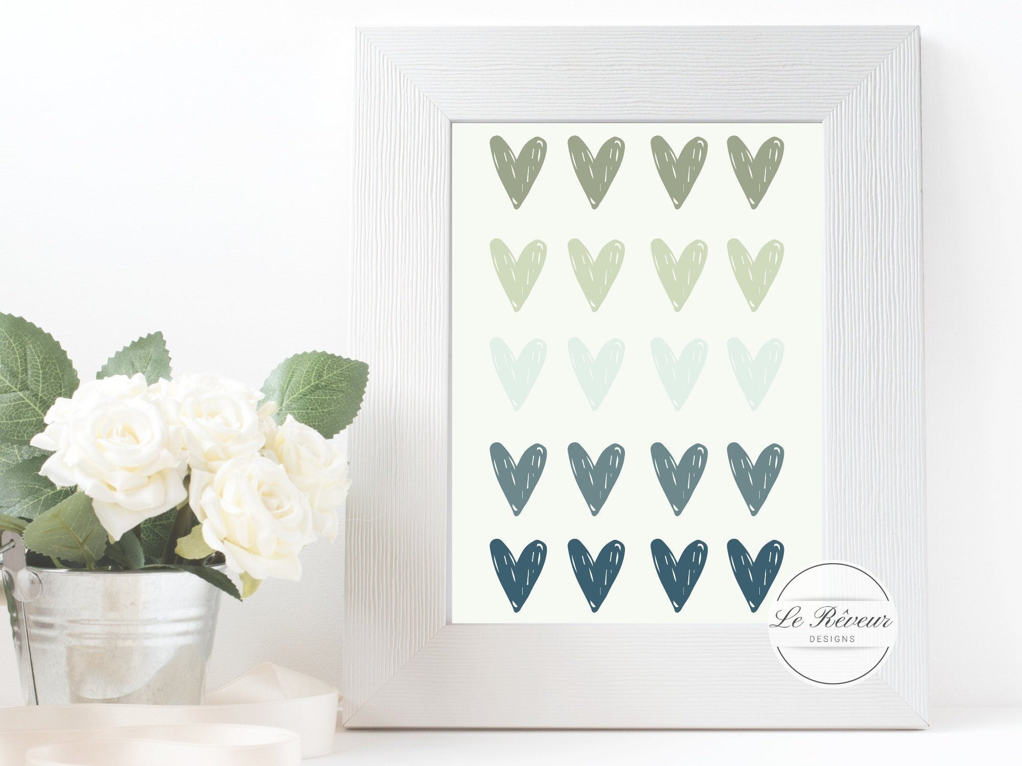 Nursery Wall Art Hearts Digital Download Printable Wall Art - Etsy