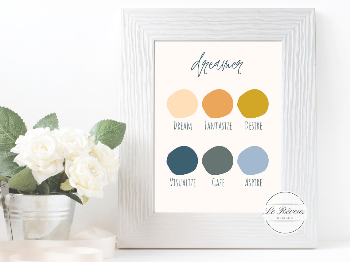 Color Palette Dreamer Downloadable Digital Wall Art - Etsy