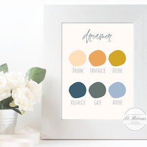 Color Palette | Dreamer | Downloadable Digital Wall Art - Etsy