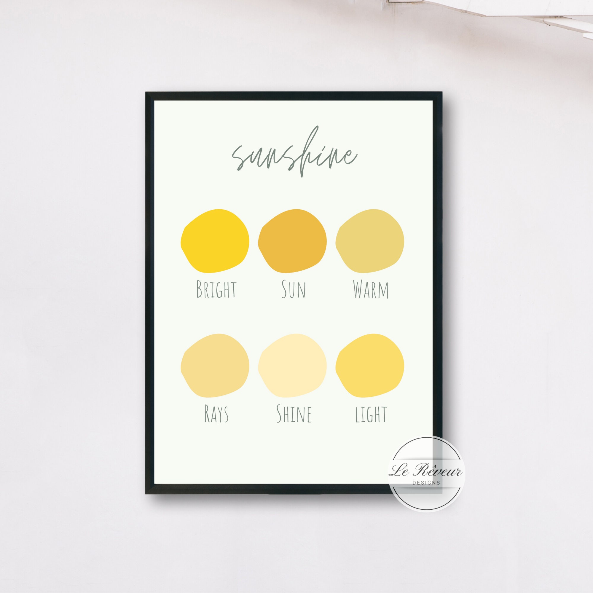 Color Palette | Sunshine | Printable Wall Art - Etsy