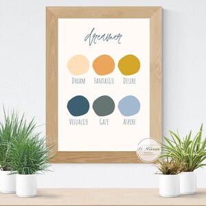 Color Palette | Dreamer | Downloadable Digital Wall Art - Etsy