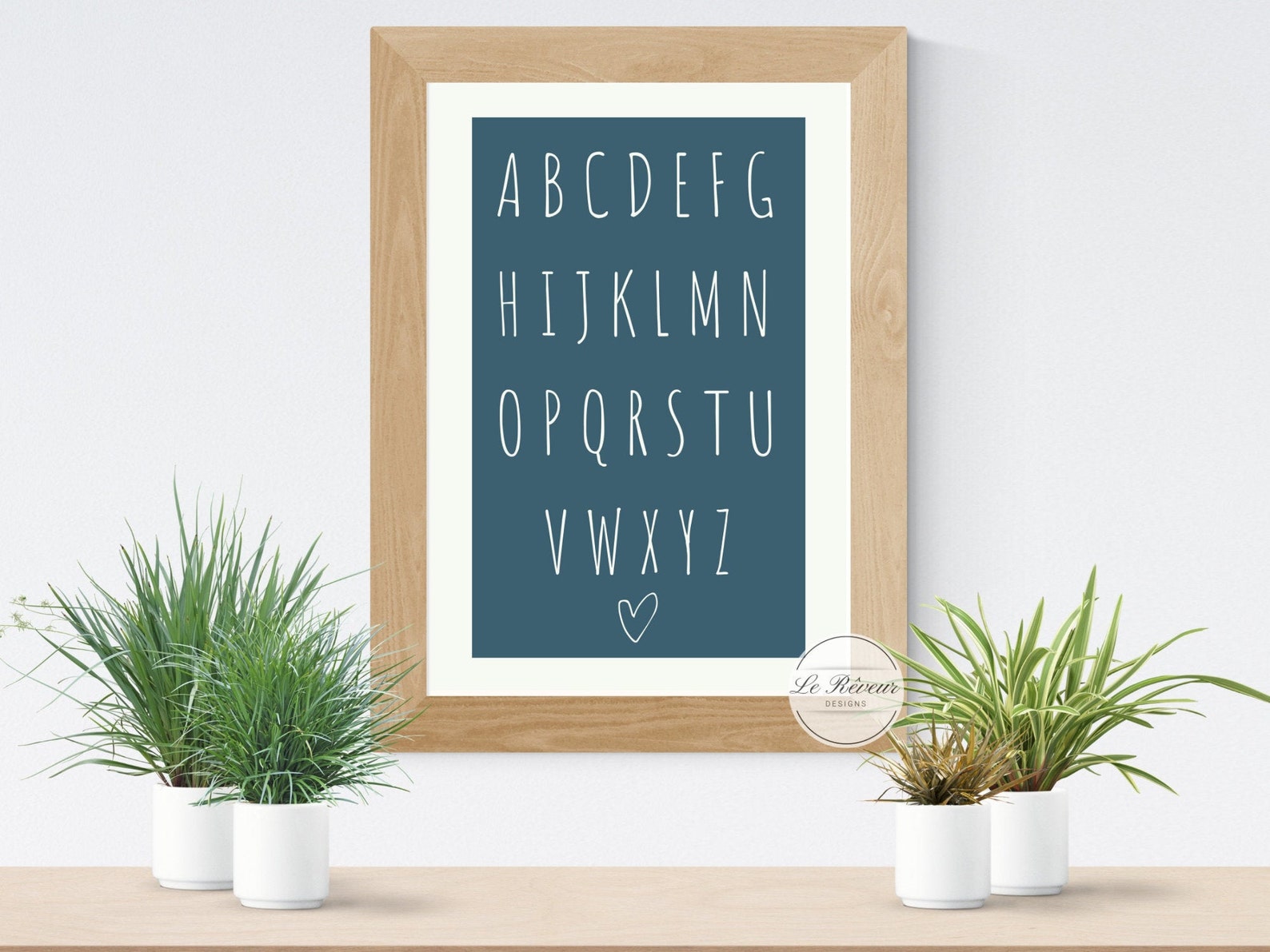Alphabet | Nursery Wall Art | Printable Wall Art | Navy Blue - Etsy