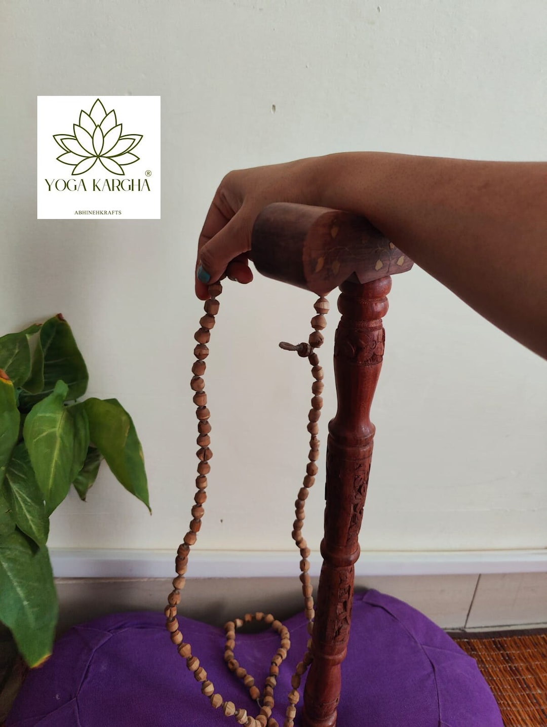 Handmade Wood Yoga Danda: Meditation Support Staff & Arm Rest - Etsy