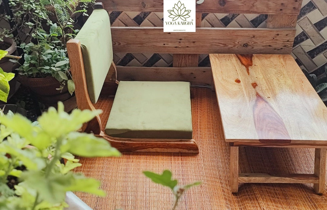 Yogakargha Wooden Meditation Chair And/or Altar Table , Laptop Table - Etsy