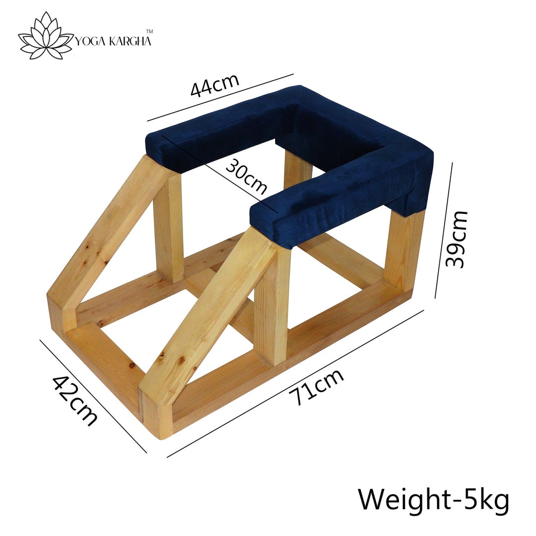 Yoga Headstand Bench: Sustainable Pine Wood Inversion Stool - Etsy