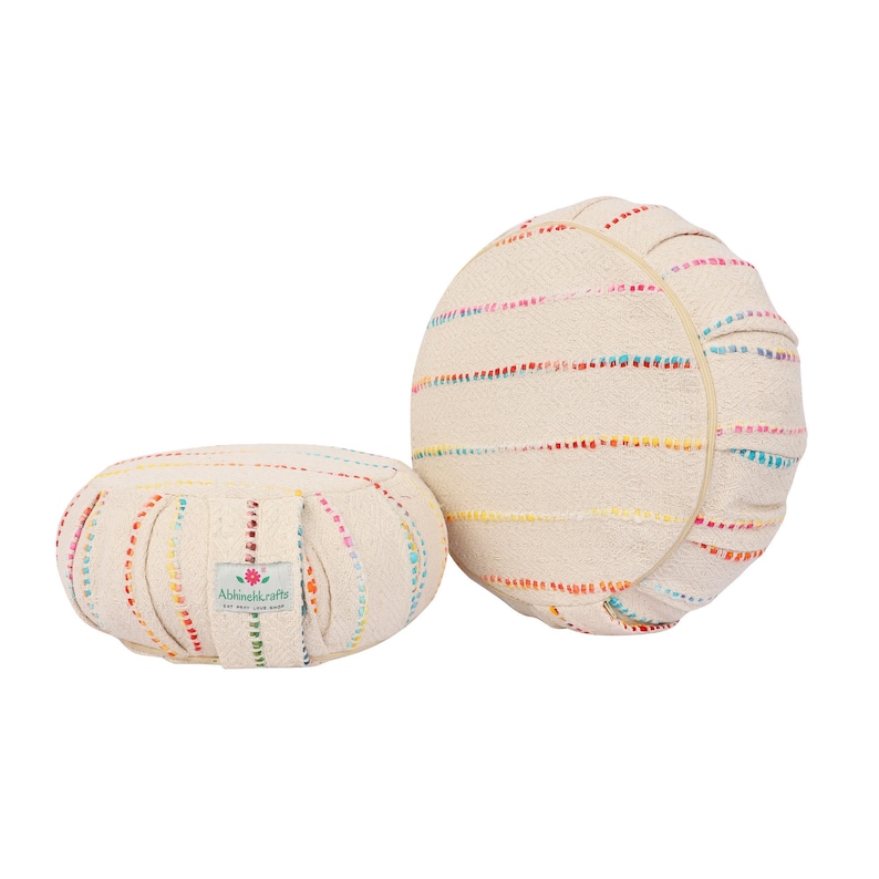 Yoga Meditation Cushion Handwoven Handmade Round Zafu Pillow - Etsy