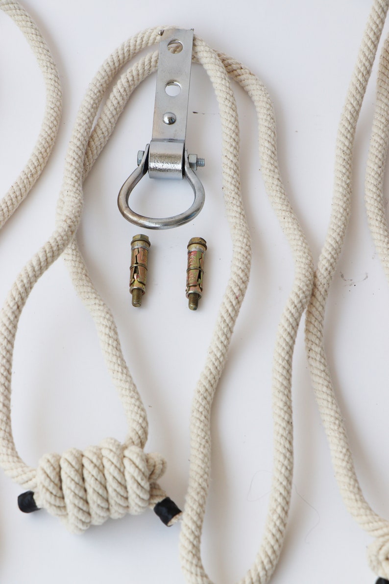 Iyenger Cotton Yoga Ropes make Your Own Set With Wall Hooks - Etsy