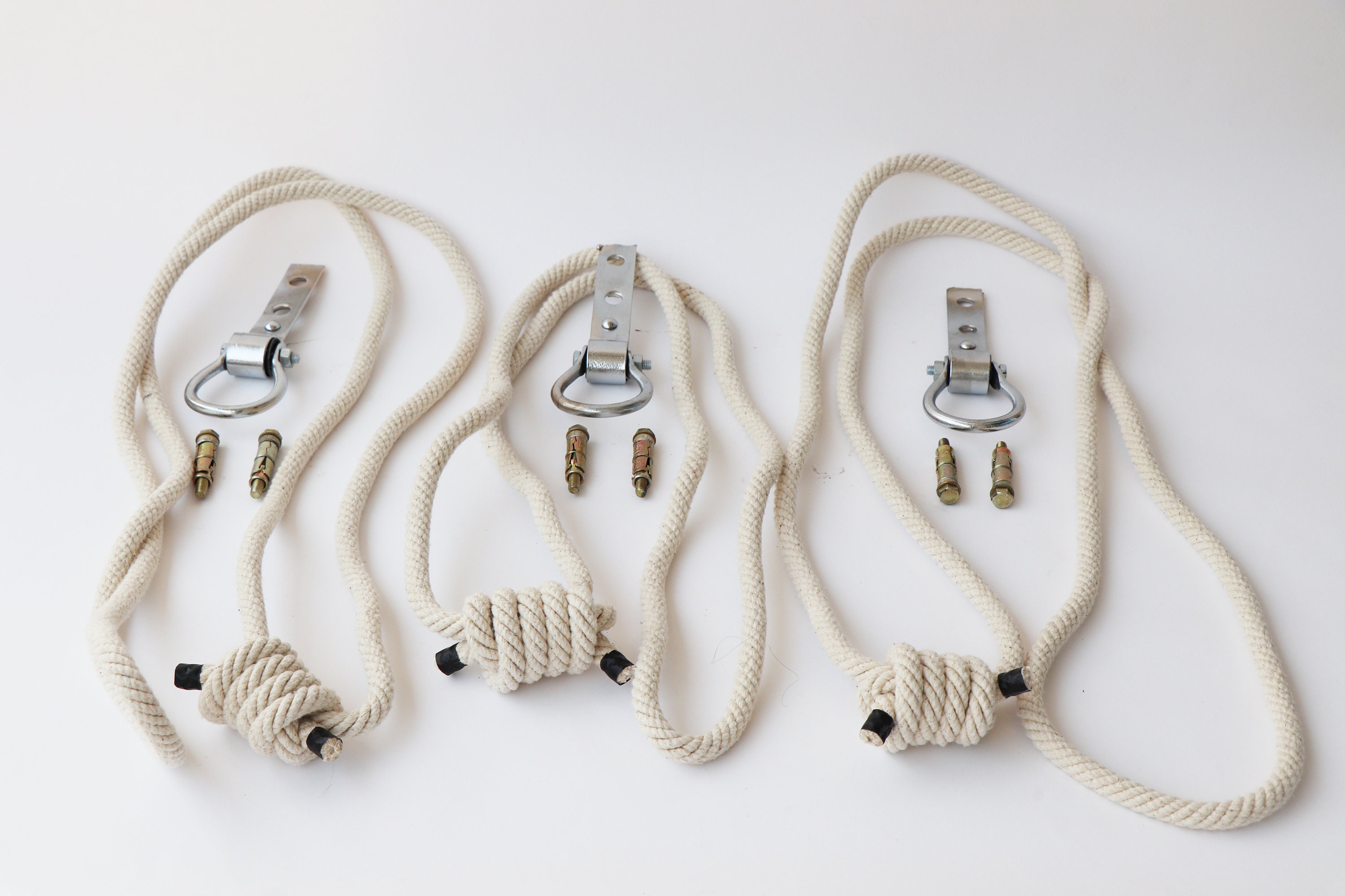 Iyenger Cotton Yoga Ropes make Your Own Set With Wall Hooks - Etsy