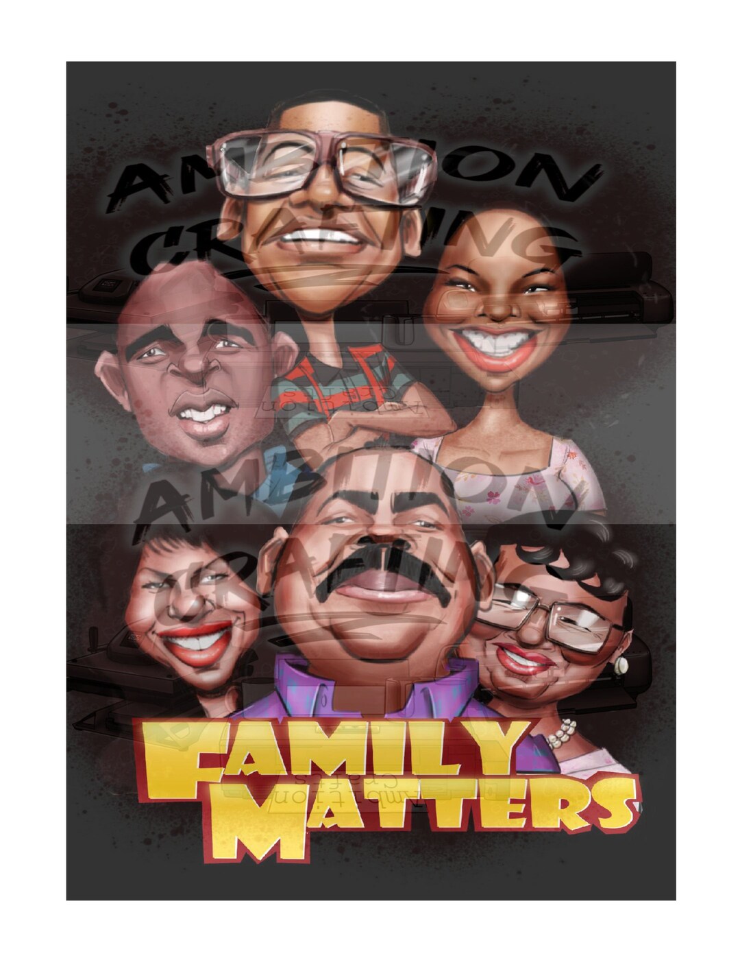 Family Matters Caricature DTF Transfers - Etsy