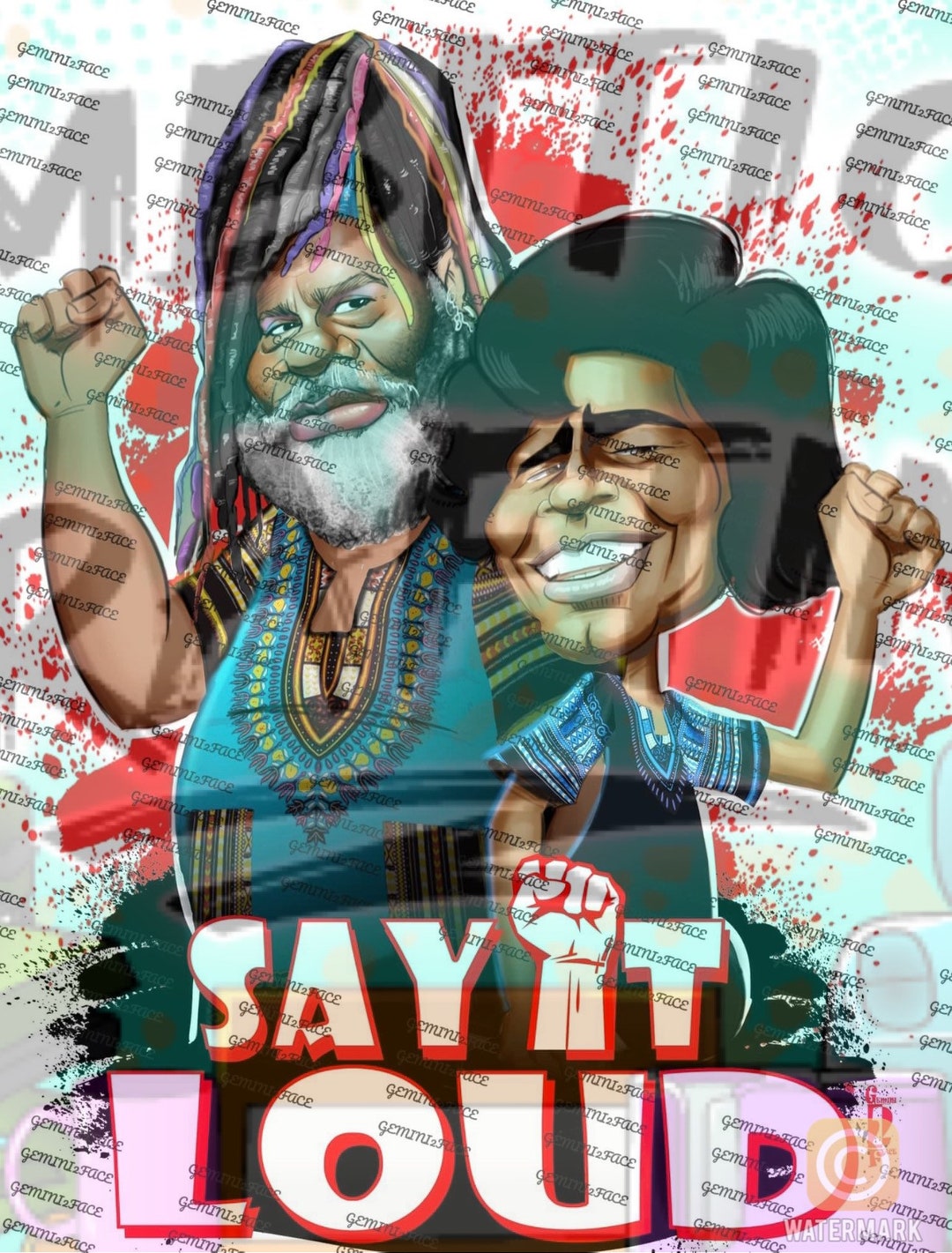 Say It Loud Caricature DTF Transfers - Etsy