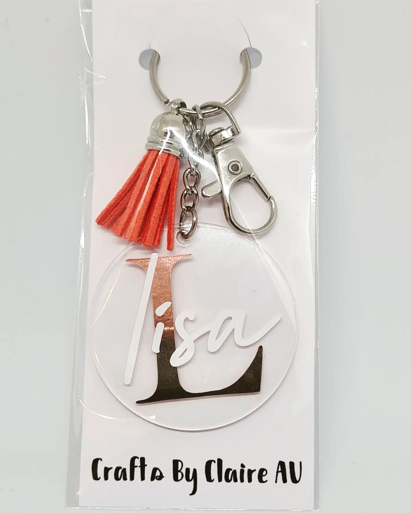 Letter / Name Custom Keyring - Etsy Australia