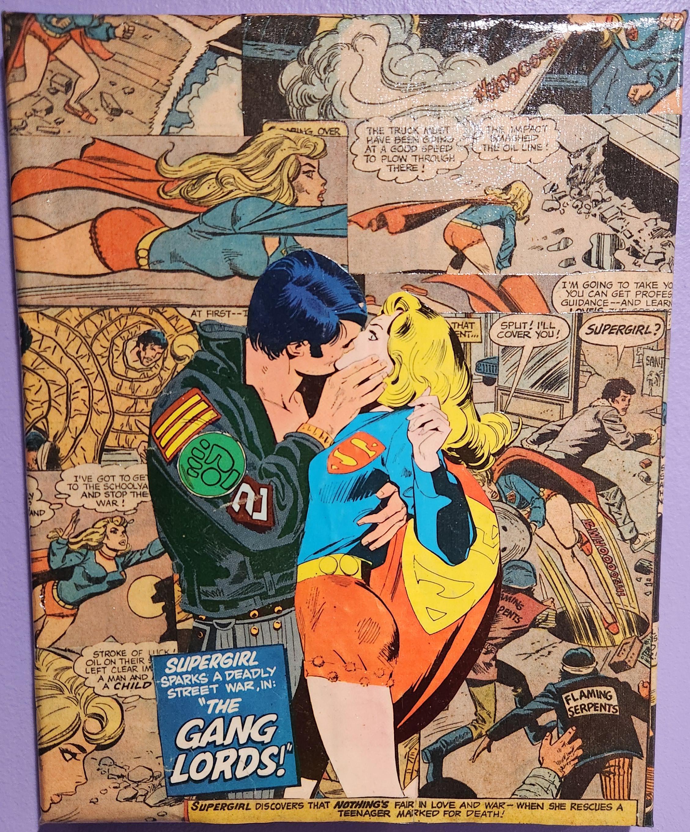 Vintage Comic Collage: Supergirl - Etsy