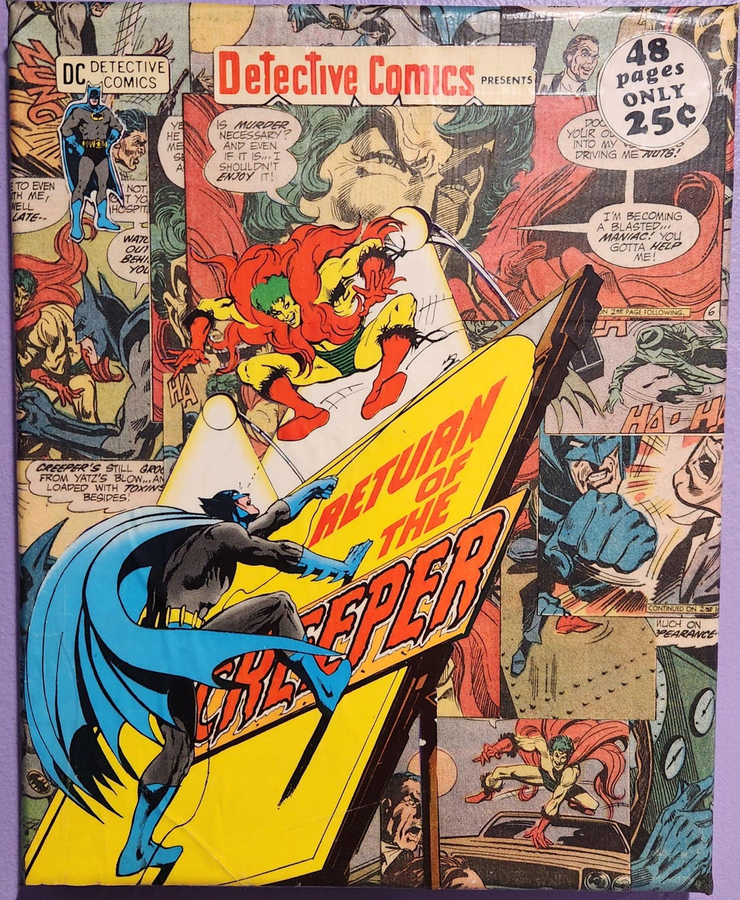 Vintage Comic Collage: Batman detective Comics - Etsy