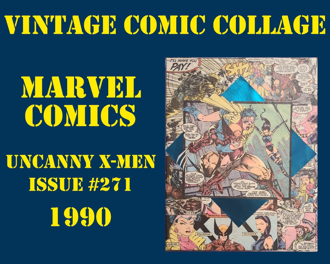 Vintage Comic Collage: Jim Lee Uncanny X-men - Etsy