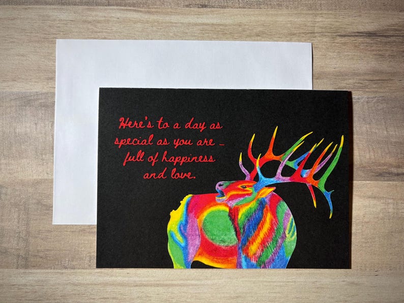 Fun Colorful Elk Birthday Card: Perfect for the Sportsman, Hunter or ...