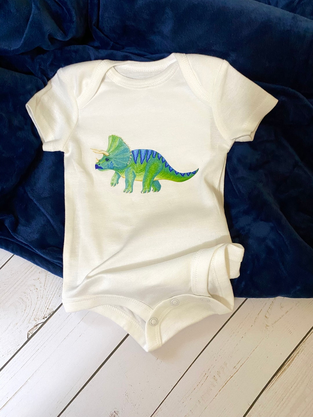 Adorable Triceratops Onesie Dinosaur Baby Clothes, Cute Baby Gift ...