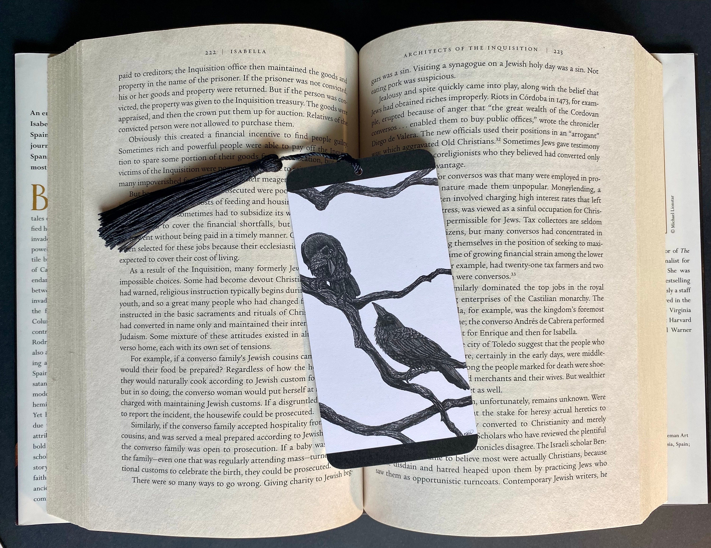 Mystical Raven Bookmark Fun Gift for Book Lover, Bookmark With Tassel ...