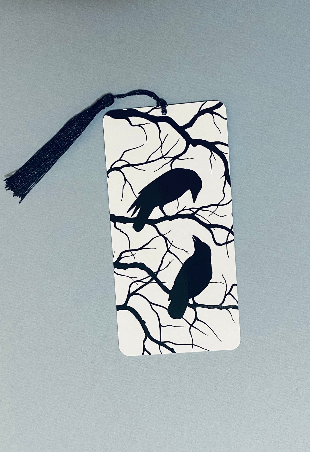 Crow Art Bookmark: Tasseled Gift for Book Lovers - Etsy