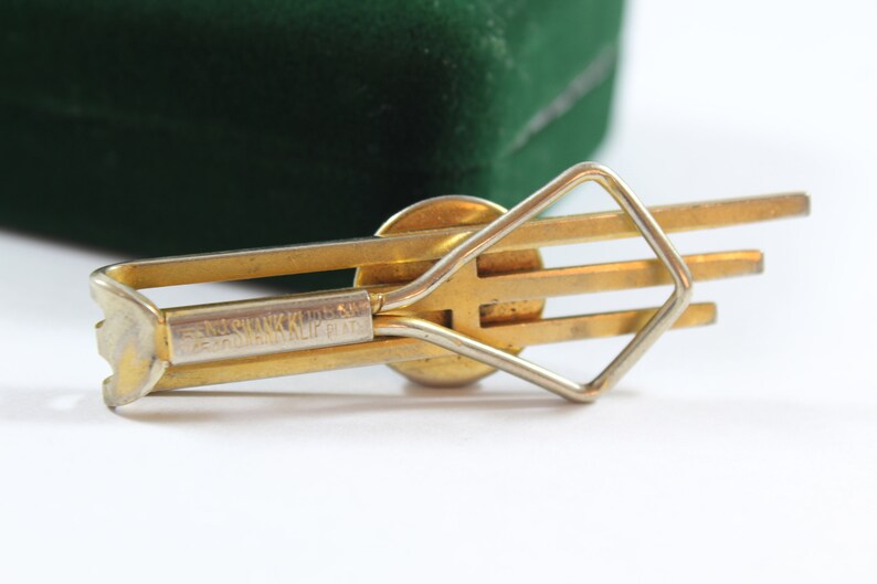 Vintage Gold Tone Swank Klip Red Plastic Bead Tie Clip - Etsy