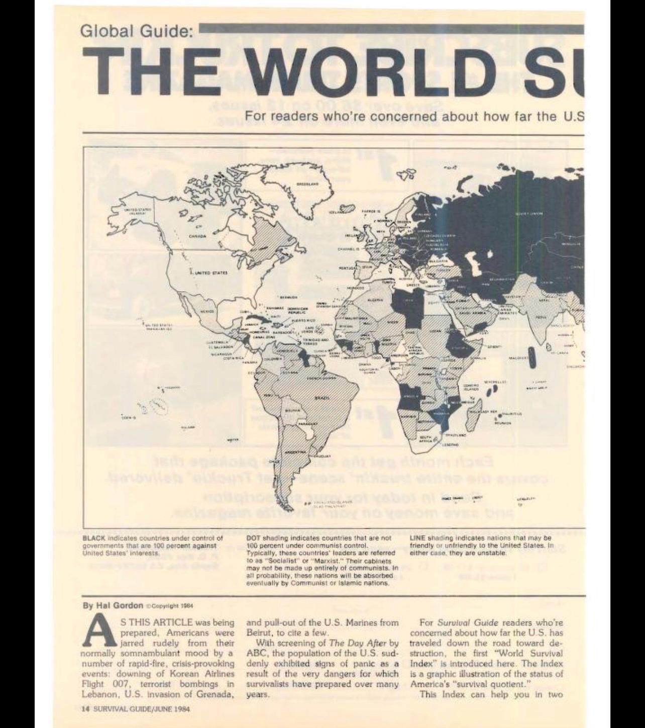 1984 SURVIVAL GUIDE Magazine PDF, June Vol.6 No. 6 Indexing America's ...