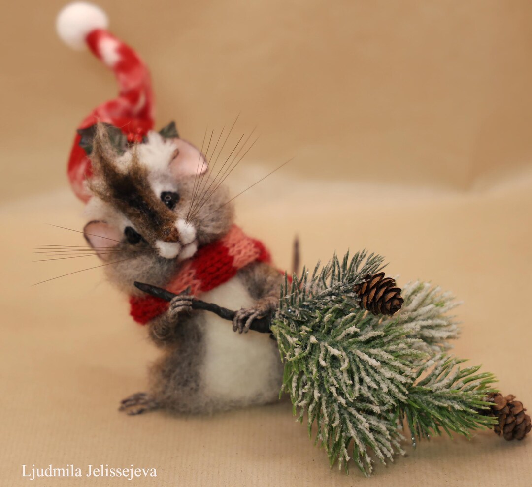 Needle Felted Mouse, Teddy Animals, Handmade. - Etsy