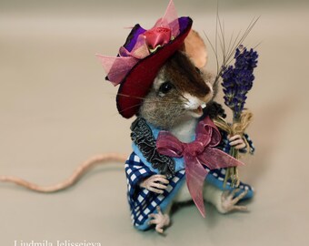 Needle Felted Mouse, Teddy Animals, Handmade. - Etsy