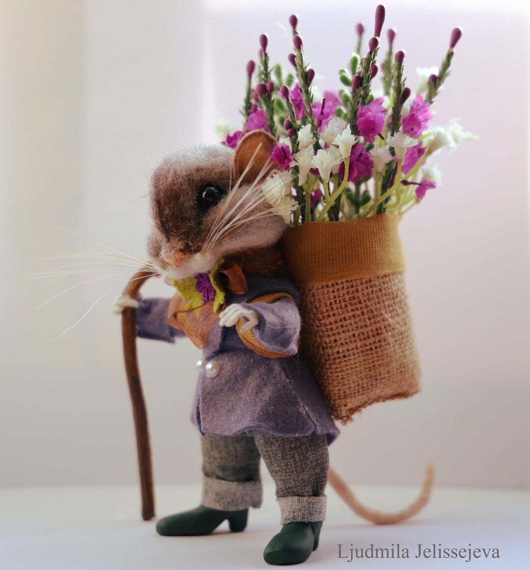 Needle Felted Mouse, Teddy Animals, Handmade. - Etsy