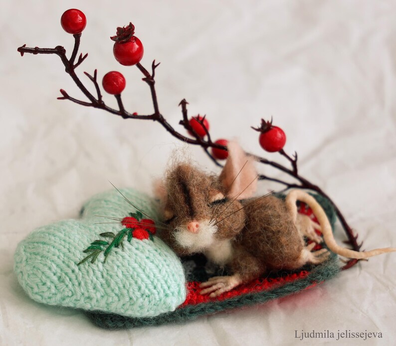 Needle Felted Mouse, Teddy Animals, Handmade. - Etsy