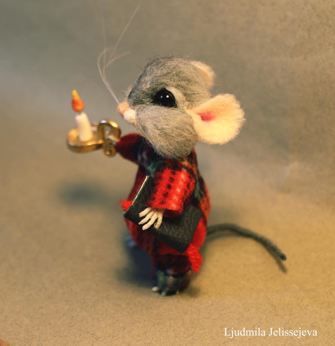 Needle Felted Mouse, Teddy Animals, Handmade. - Etsy