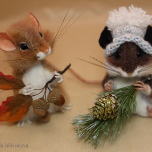 Needle Felted Mouse, Teddy Animals, Handmade. - Etsy