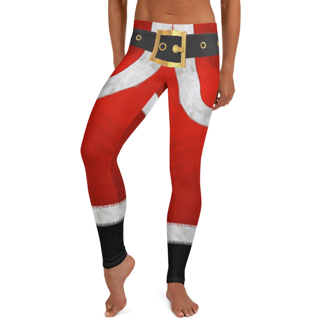 Santa Claus Pants Leggings Santa Pants Leggings With Santa - Etsy