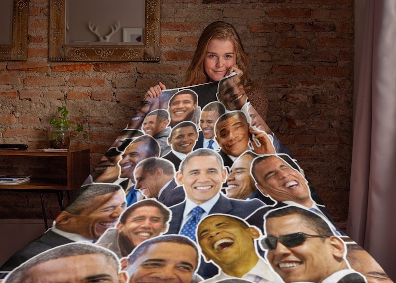 Barack Obama Blanket Barack Obama Merchandise Obama Gifts - Etsy