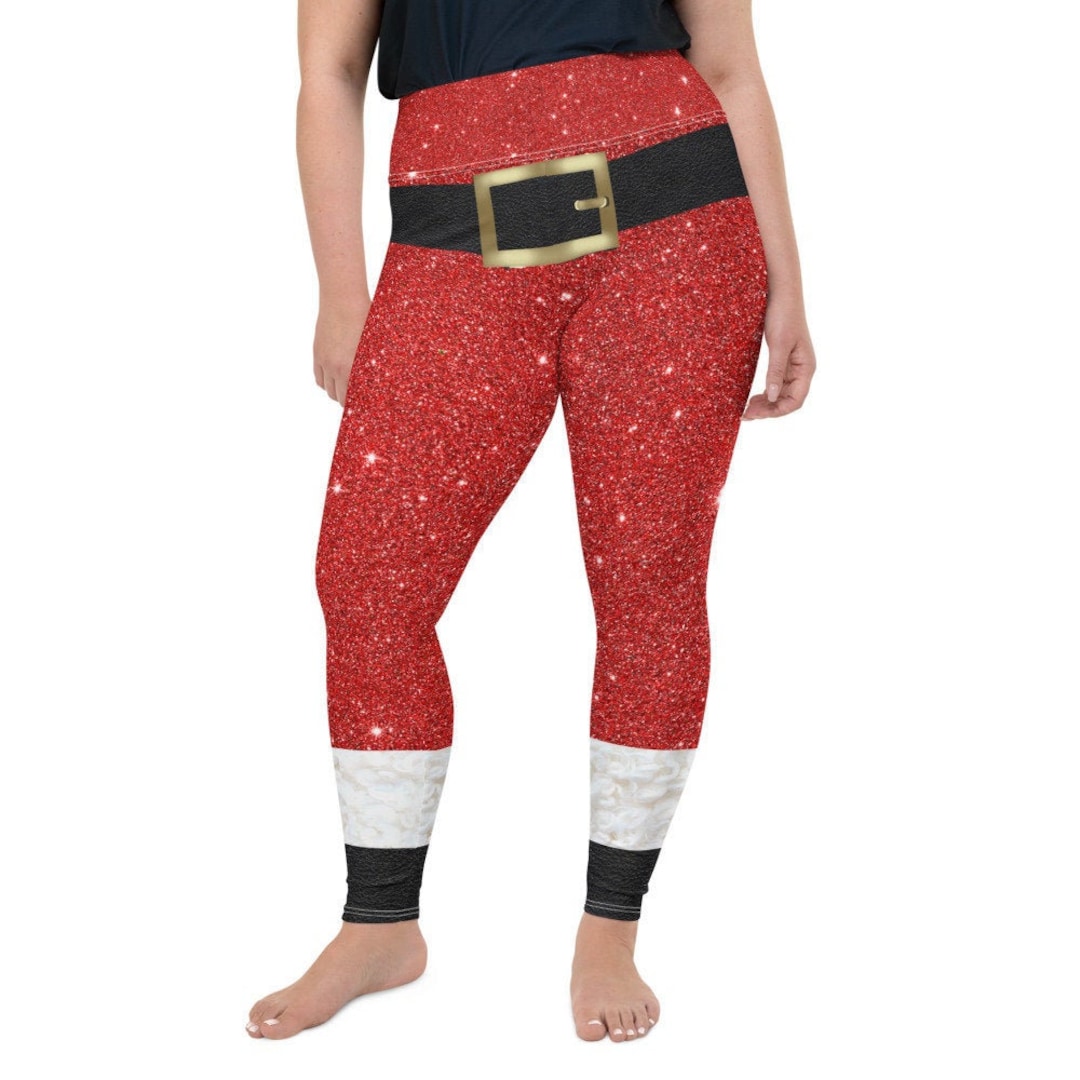 Santa Pants Leggings Plus Size | Santa Claus Costume Pants | Christmas ...