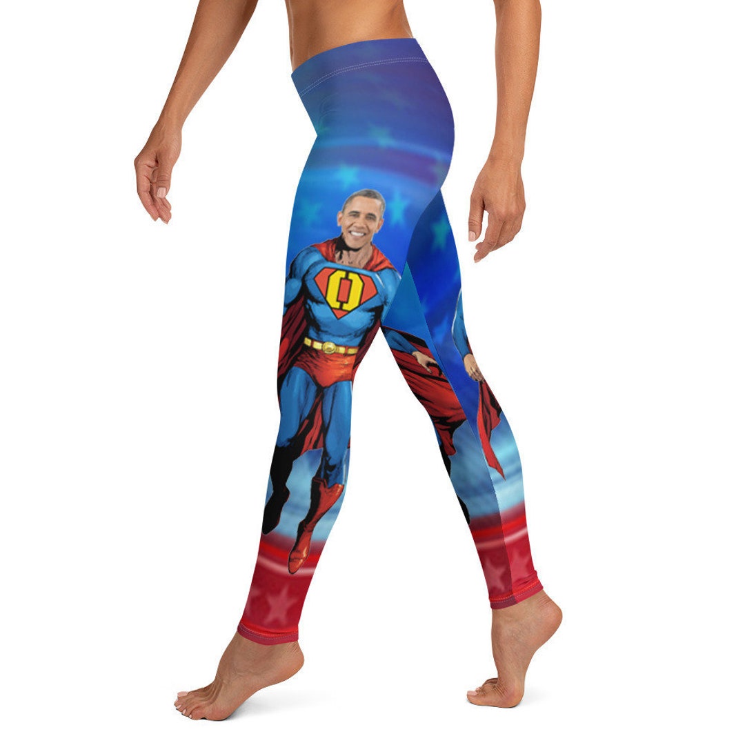 Barack Obama Superhero Leggings | Handmade Leggings | Designer Leggings ...