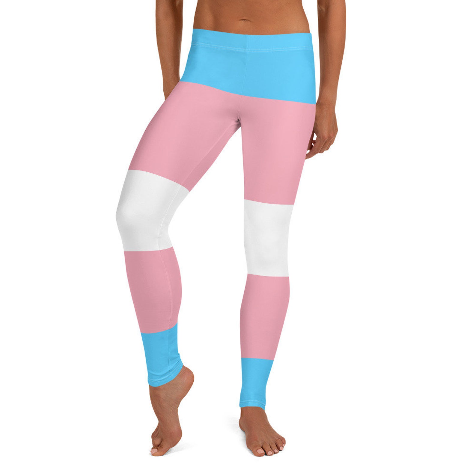 Trans Flag Leggings Transgender Flag Leggings Trans Pride - Etsy