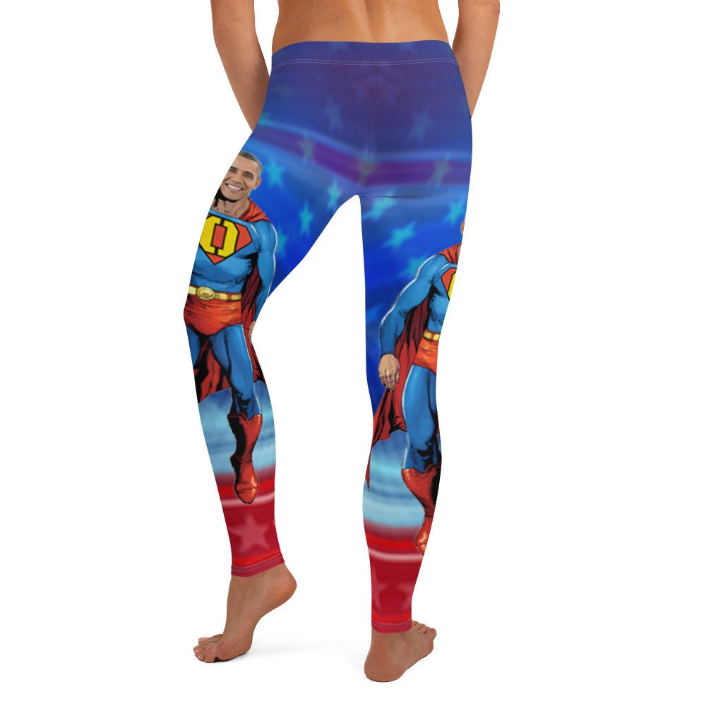 Barack Obama Superhero Leggings | Handmade Leggings | Designer Leggings ...
