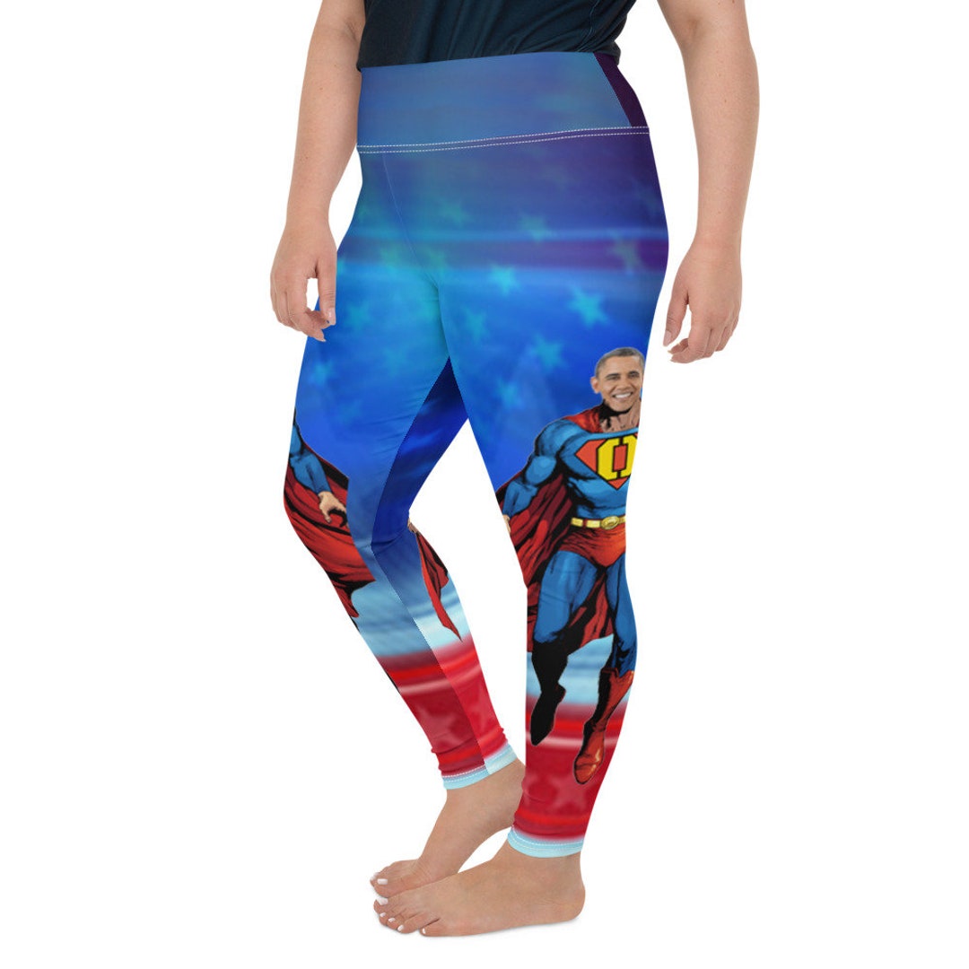 Barack Obama Superhero Plus Size Leggings Handmade Leggings Designer ...